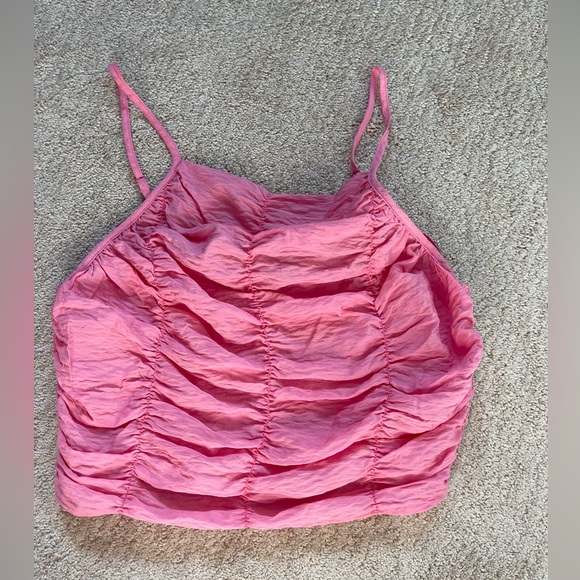 Zara | Tops | Zara Pink Crop Top | Poshmark